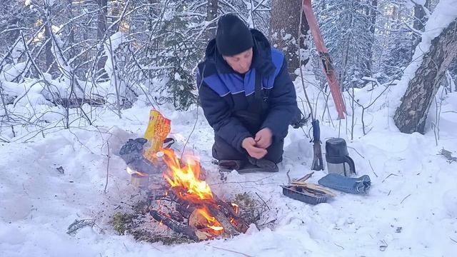 Костёр в мороз.
