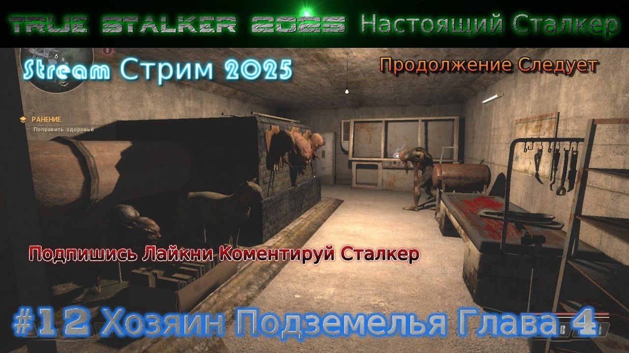 True Stalker 2025 Настоящий Сталкер Stream Стрим Полное Прохождение #12 Хозяин Подземелья Глава 4