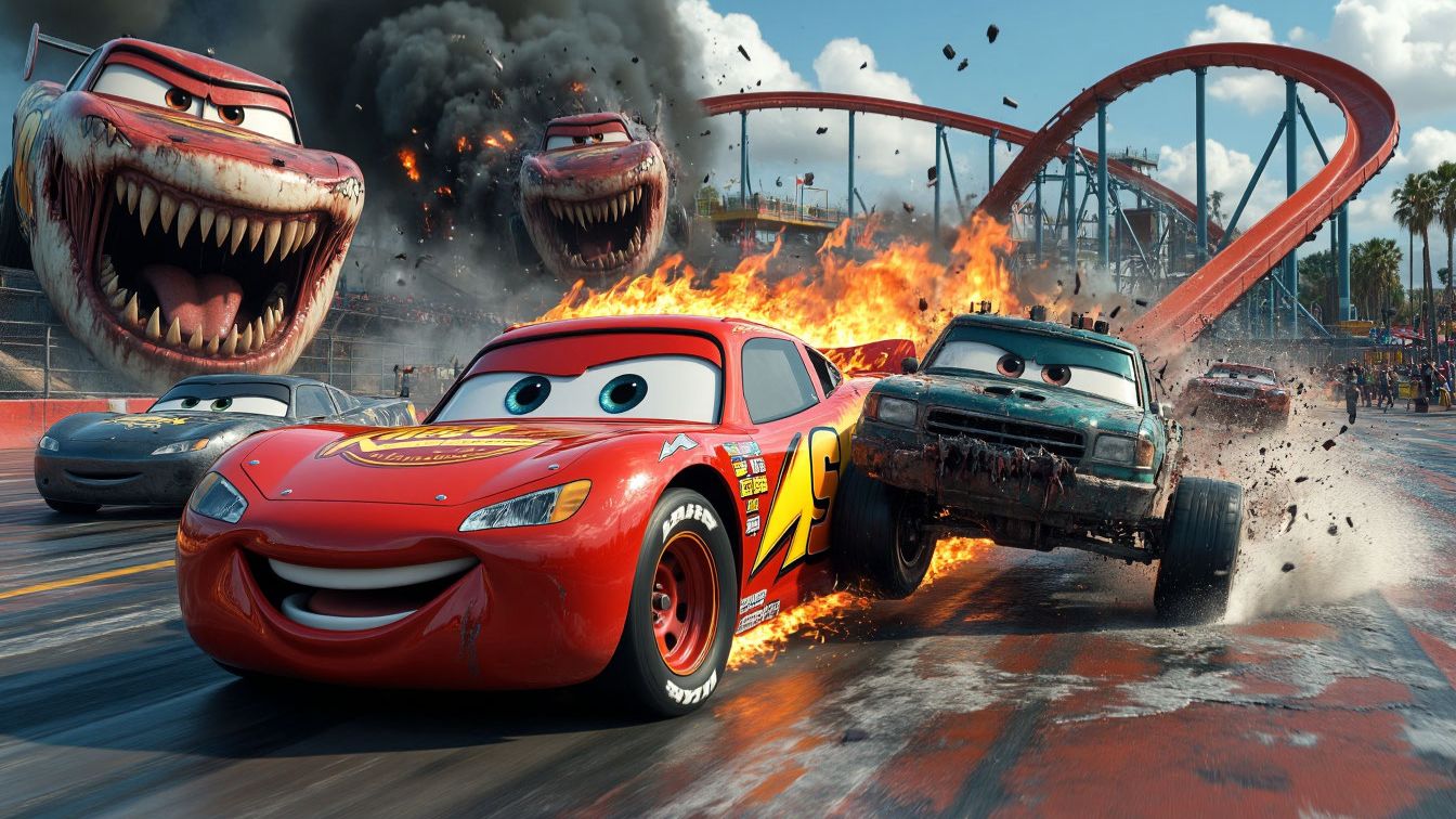 Молния Маквин в смертельной гонке!   Губка Боб тащит золото,куда ведёт таинственный портал?