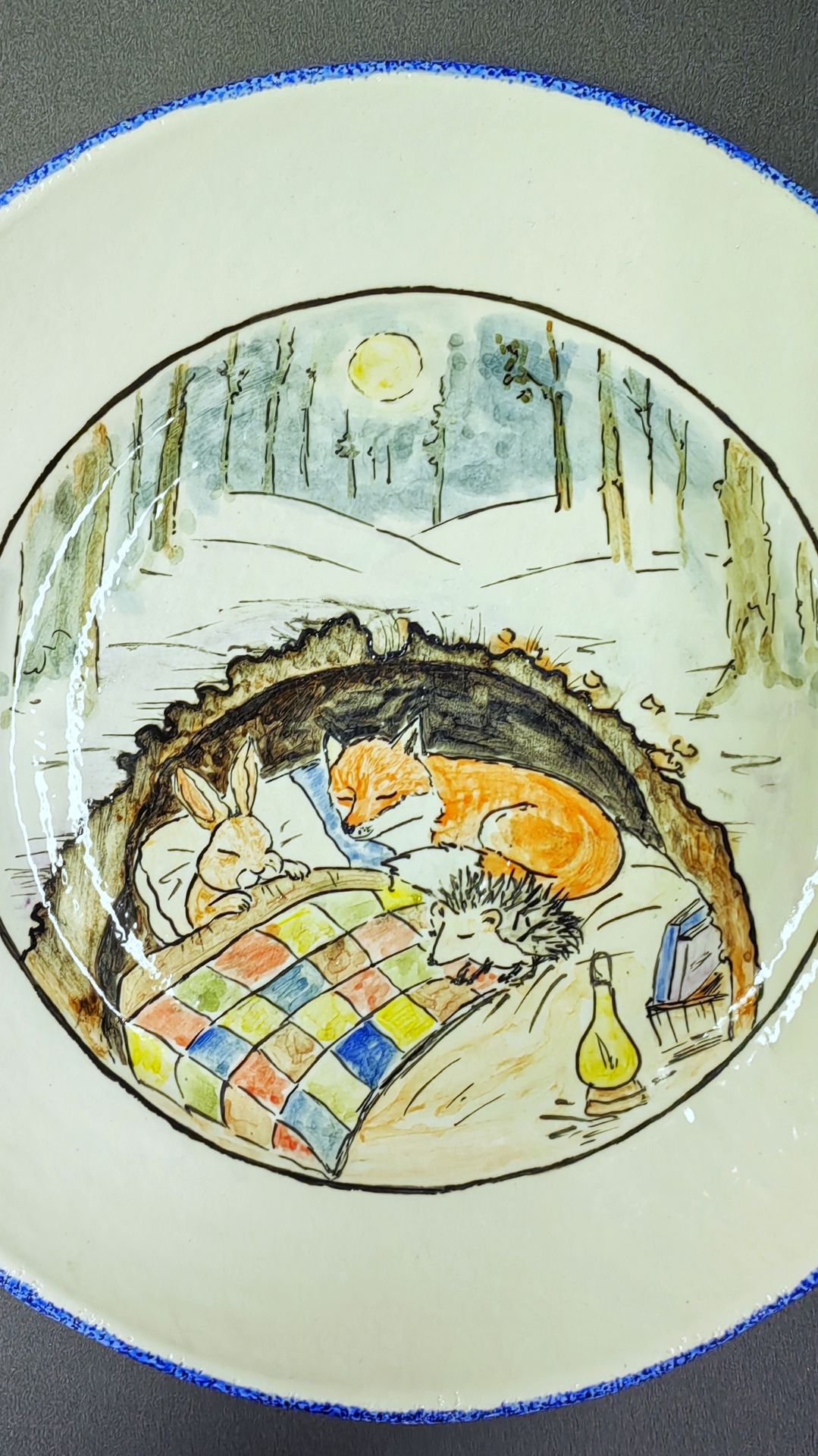 Тарелочка "Ночь в лесу"