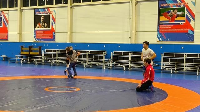 Тренировка воспитанников дворца спорта "Русич" перед первенством СФО по греко-римской борьбе - 2026