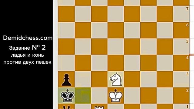 Задание № 2 Ладья и конь против двух пешек