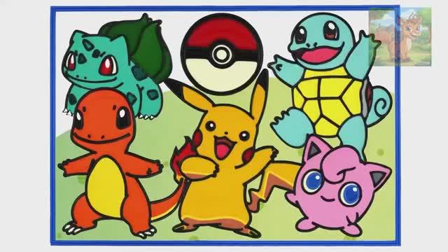 Желейная раскраска и раскрашивание Покемона Пикачу, Подарок Покемону-Раскрашивание