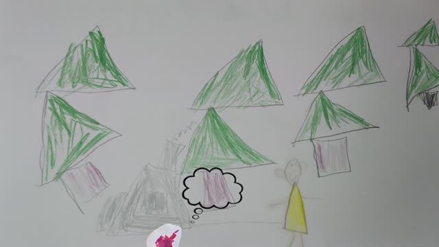 Сердечко и Радужка в лесу.