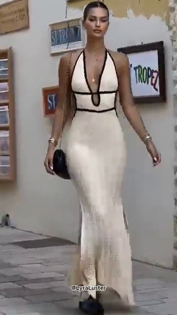 Cream Crochet Halter Maxi Dress 🔥 Saint-Tropez Vacation Outfit 2026 #shorts #ootd #outfitideas