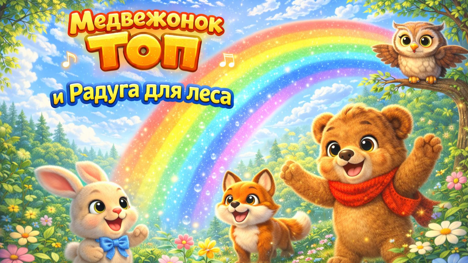 9 серия. Мишка Топ и Радуга для Леса. Девятая серия про Мишку Топу.