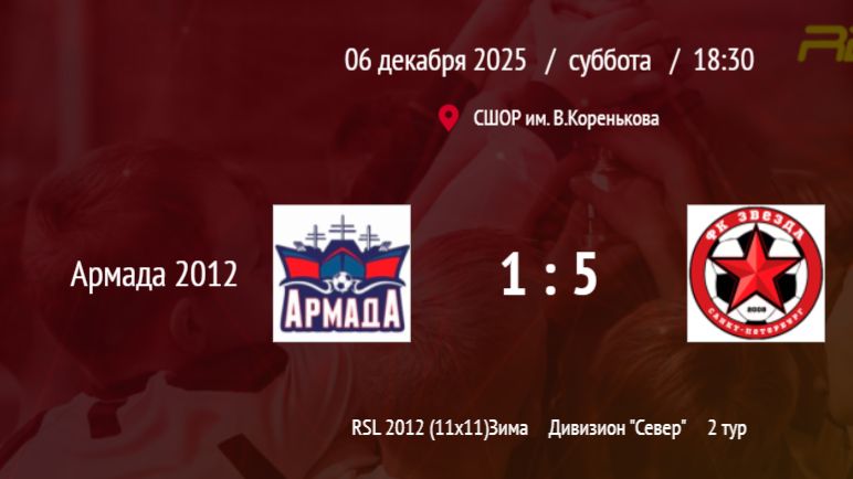 06-12-2025 Red Star vs. Армада-2012, 5:1