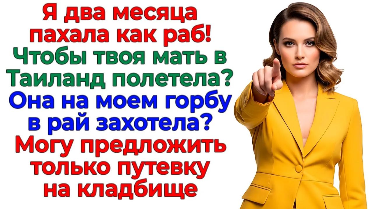 Свекровь решила! Моя зарплата — её путёвка в рай! | Семейные Драмы | Жизненные Истории