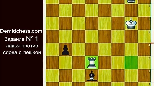 Задание № 1 Ладья против слона с пешкой