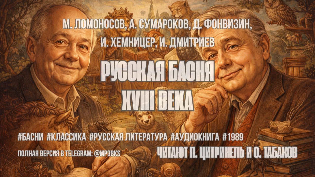 Аудиокнига. Русская басня XVIII века — Ломоносов, Сумароков, Фонвизин, Хемницер, Дмитриев
