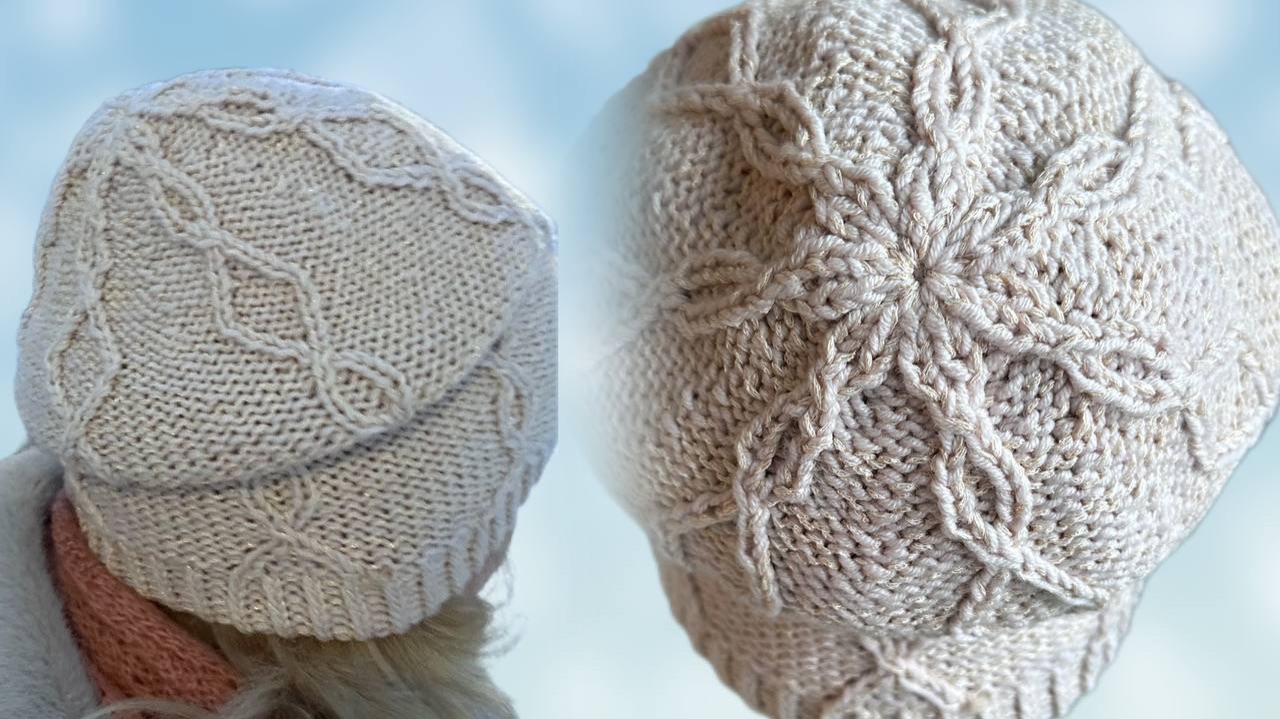 Шапка с эффектной макушкой./ МК 🧶