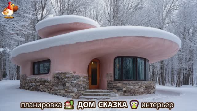 Сказочный дом мечты зимой – 3D идея для вдохновения с планировкой и интерьером 🏡🏚️🏠 вариант (19)
