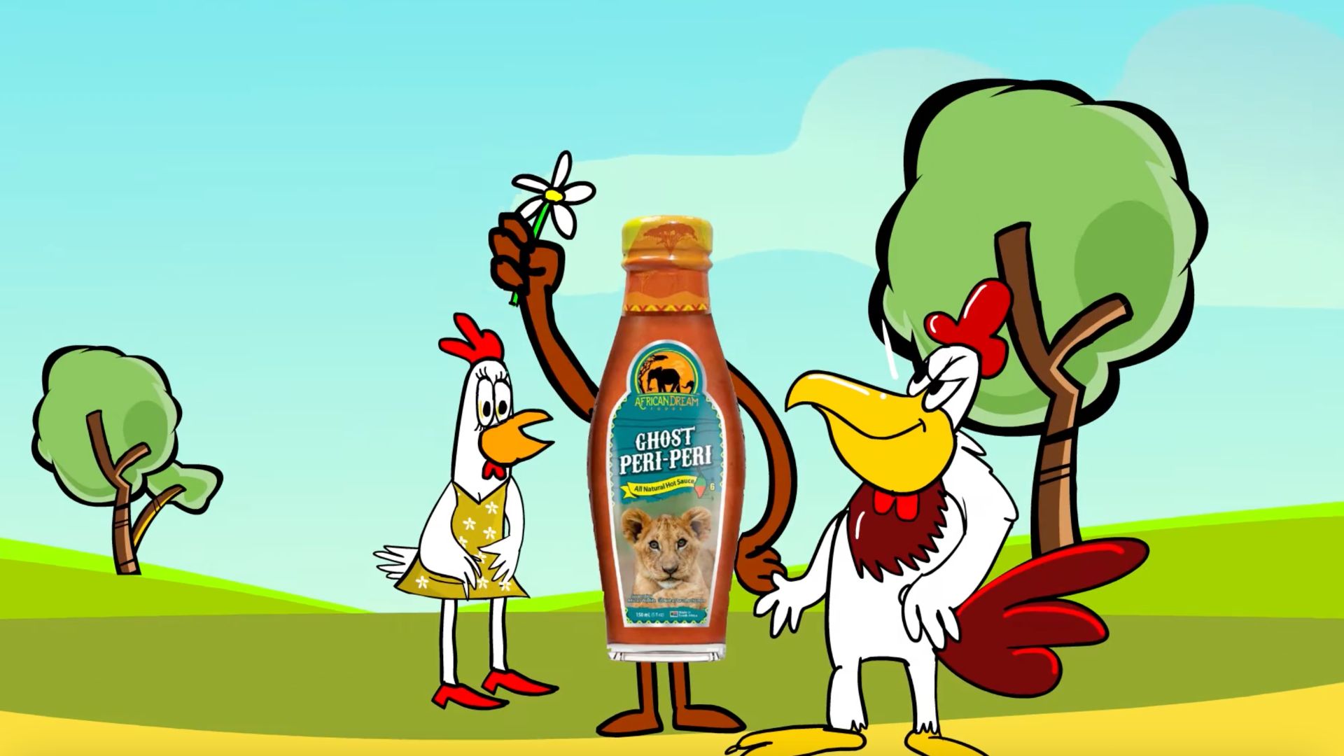 Рекламный анимационный ролик острых соусов - Ghost Peri Peri