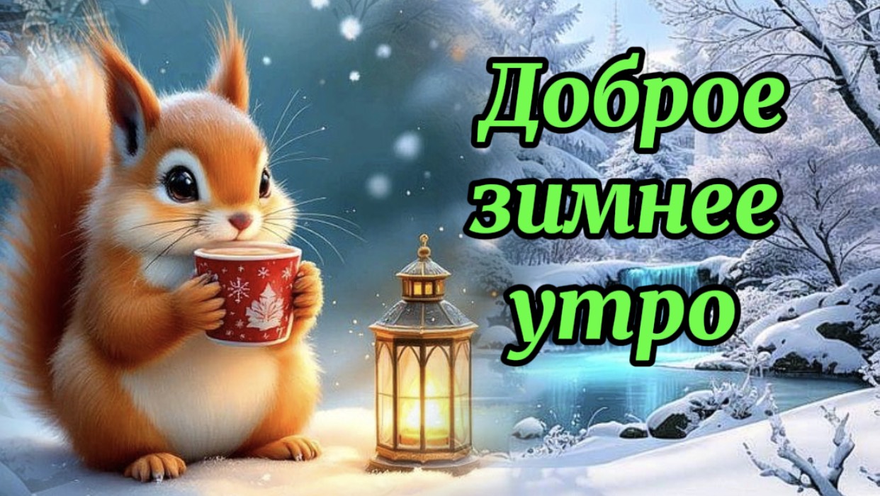 Доброе утро, морозный рассвет. Супер поздравление с добрым утром.