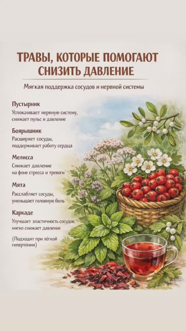 Травы, которые помогают снизить давление