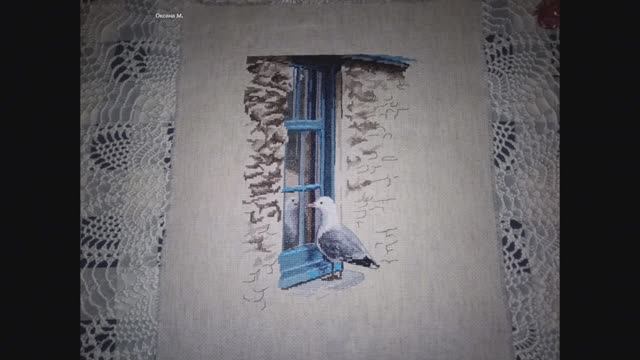Вышивка Чайка у окна.mp4