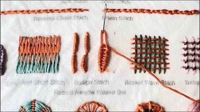 18. Рельефный шов “со стежками-плетением”