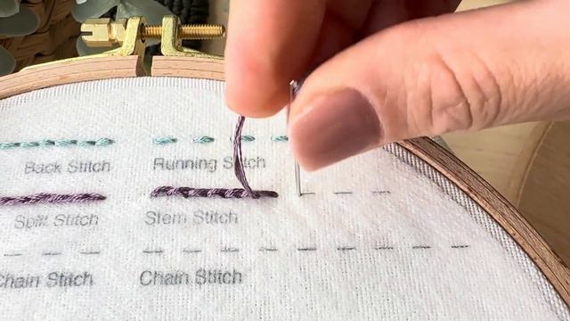 6. Стебельчатый стежок