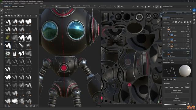 Урок 14. Добавляем детали и углубления с помощью опорных точек в Substance Painter