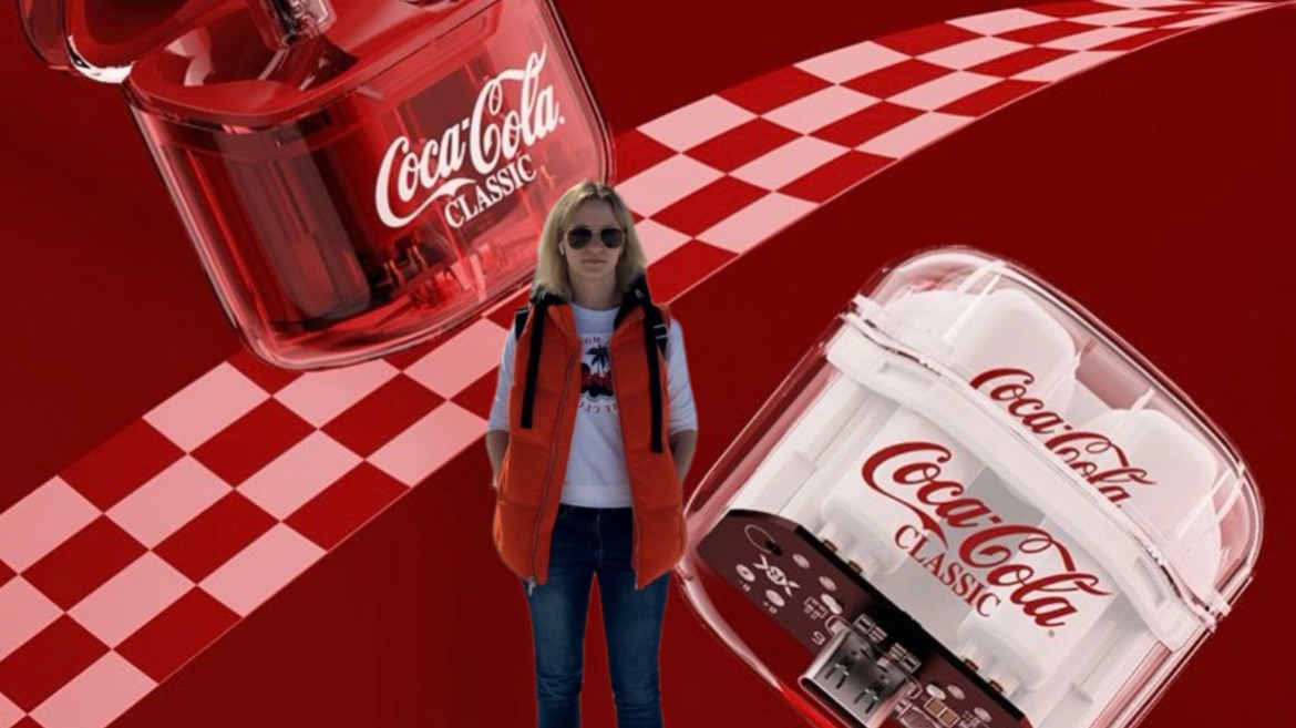 Лимитированные наушники the Coca Cola with present