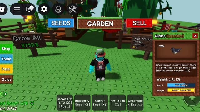 Гайд по обновлению в Grow a garden в Roblox