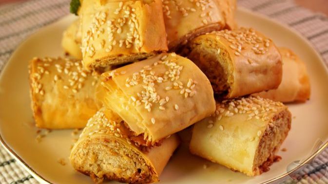 ХРУСТЯЩЕЕ ПЕЧЕНЬЕ-БАКЛАВА С ТАХИНИ