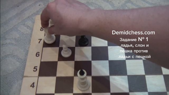 Задание № 1 Ладья, слон и пешка против ладьи с пешкой