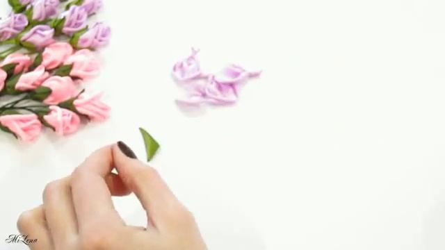 РОЗЫ ИЗ ЛЕНТ, МК _ DIY RIBBON ROSES(1)
