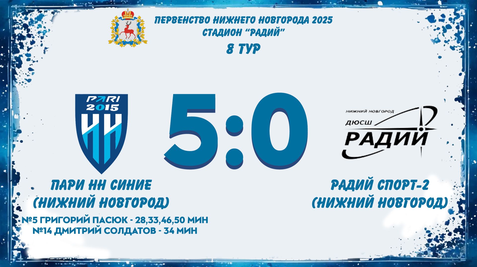 Пари НН Синие (Нижний Новгород) - Радий Спорт-2 (Нижний Новгород)