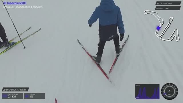 Дёмино-2026-3. Ребёнок недоволен ездой без палок, но смирился