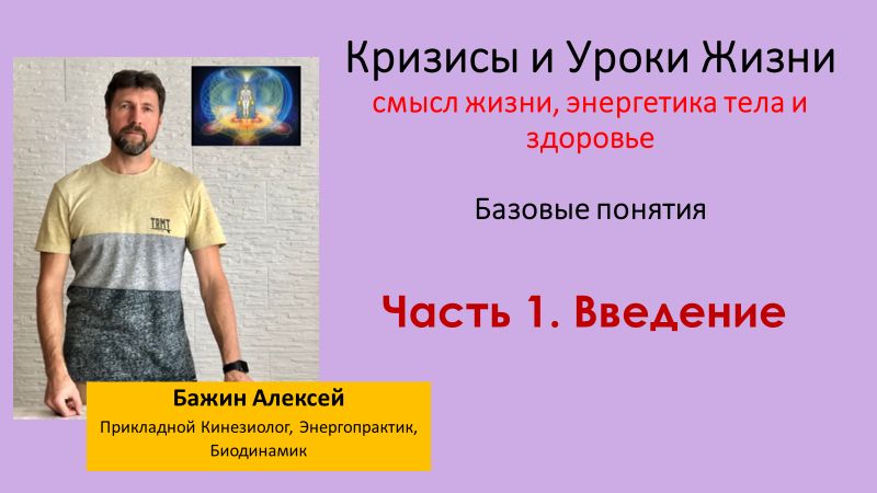 Введение |Кризисы и уроки жизни. Базовые понятия. Часть 1 [Алексей Бажин]