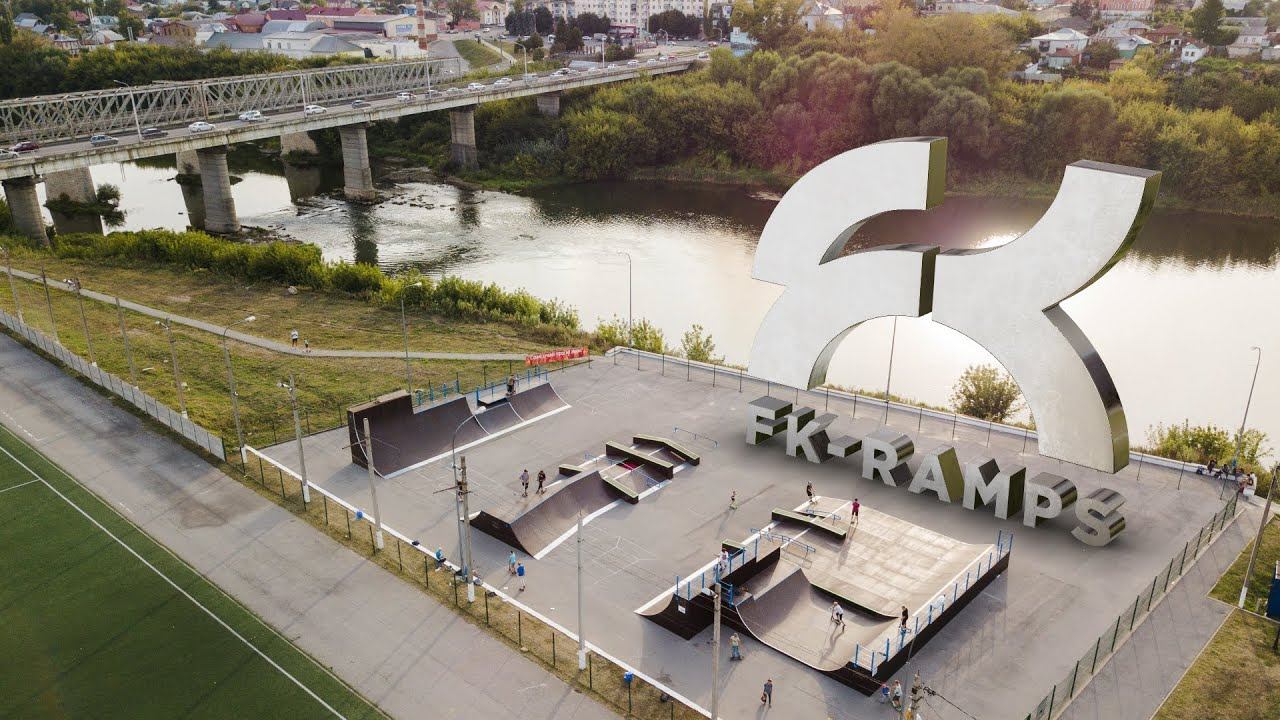 Деревянный скейт парк #FKramps в Ельце, Липецкая область | Modular skatepark in Jelez, Russia