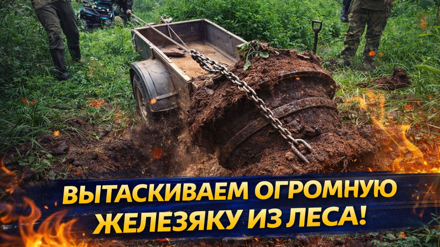 КАК МЫ ГРУЗИЛИ И ВЫТАСКИВАЛИ ГИГАНТСКУЮ ЖЕЛЕЗКУ ИЗ ГЛУХОГО ЛЕСА