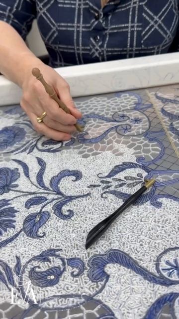 Вышивка гжели: задуманный эффект теряется