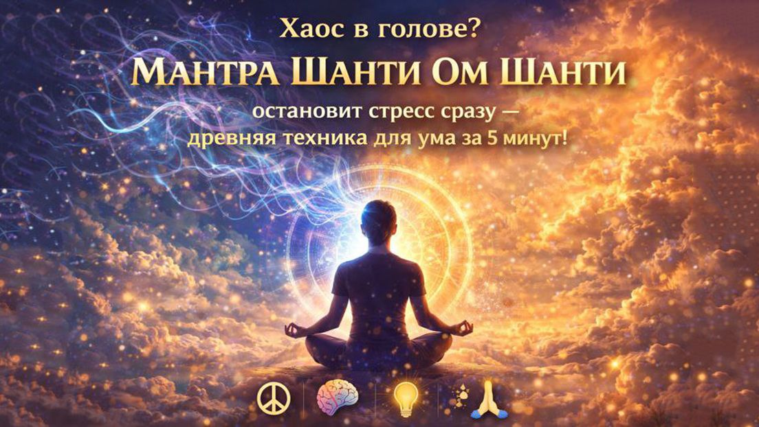 Мантра Шанти: Как Убрать Тревогу и Найти Внутренний Мир? Мгновенный Эффект за 5 Повторений! 🧘♀️🕊️