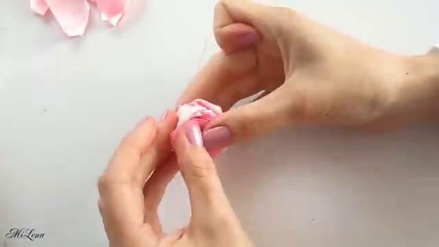 Роза из ленты, МК _ DIY Satin Rose _ DIY Ribbon Rose