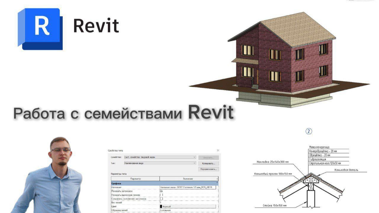 Студенческие работы: моделирование двухэтажного коттеджа и создание чертежей