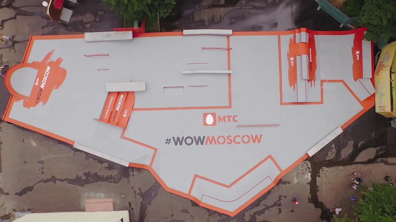 Строительство скейт плазы МТС на ВДНХ в рамках проекта #wowmoscow