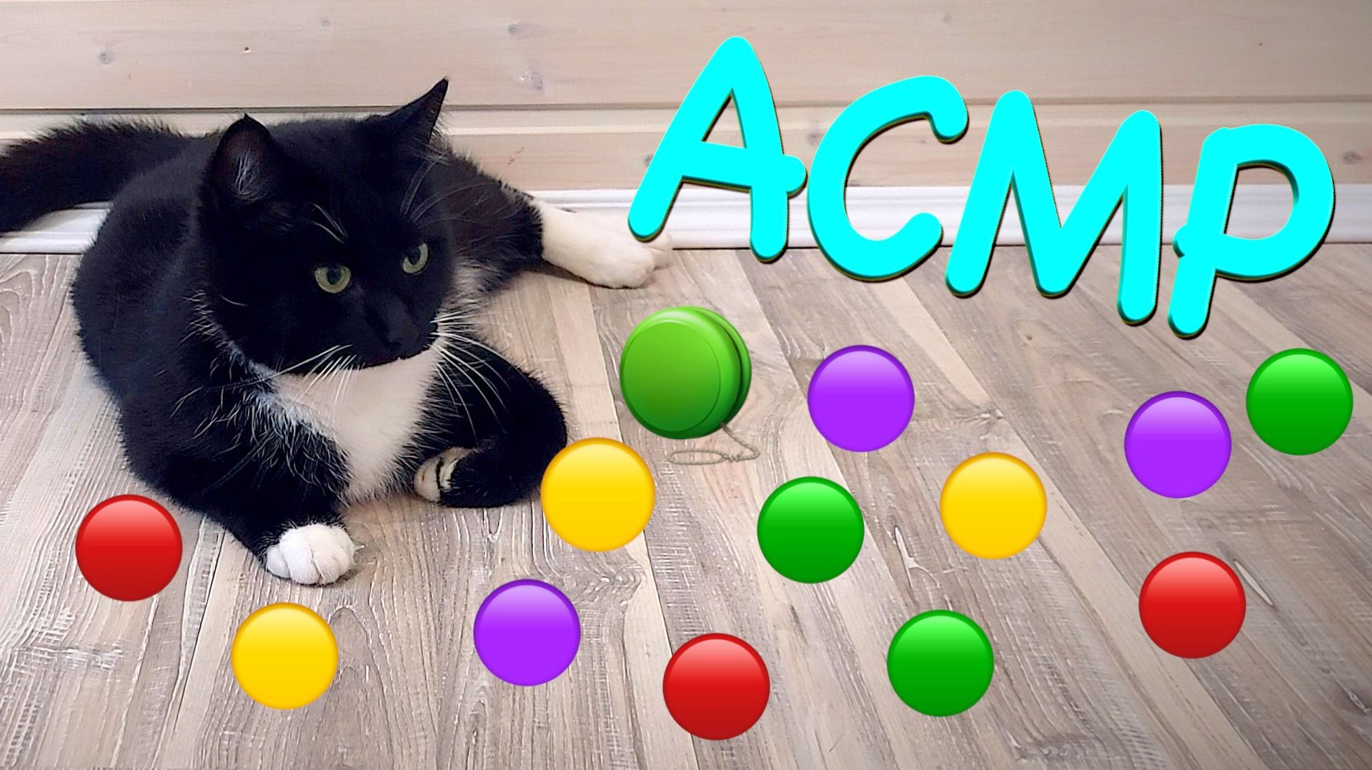 АСМР Залипалки Бусины, Шарики, Мячики и очень ленивый Кот / АСМР для детей и взрослых