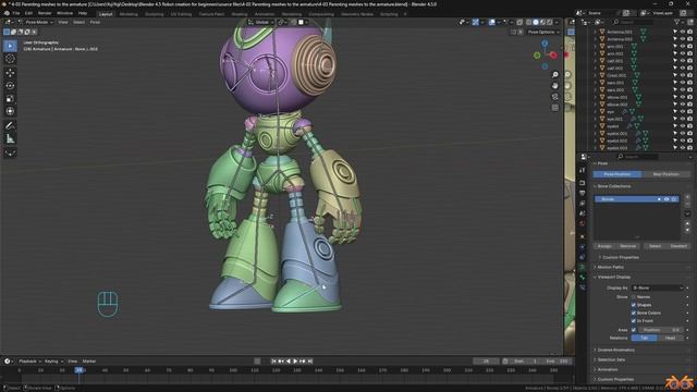 Урок 19. Rigging. Ограничения для костей в Blender 4.5