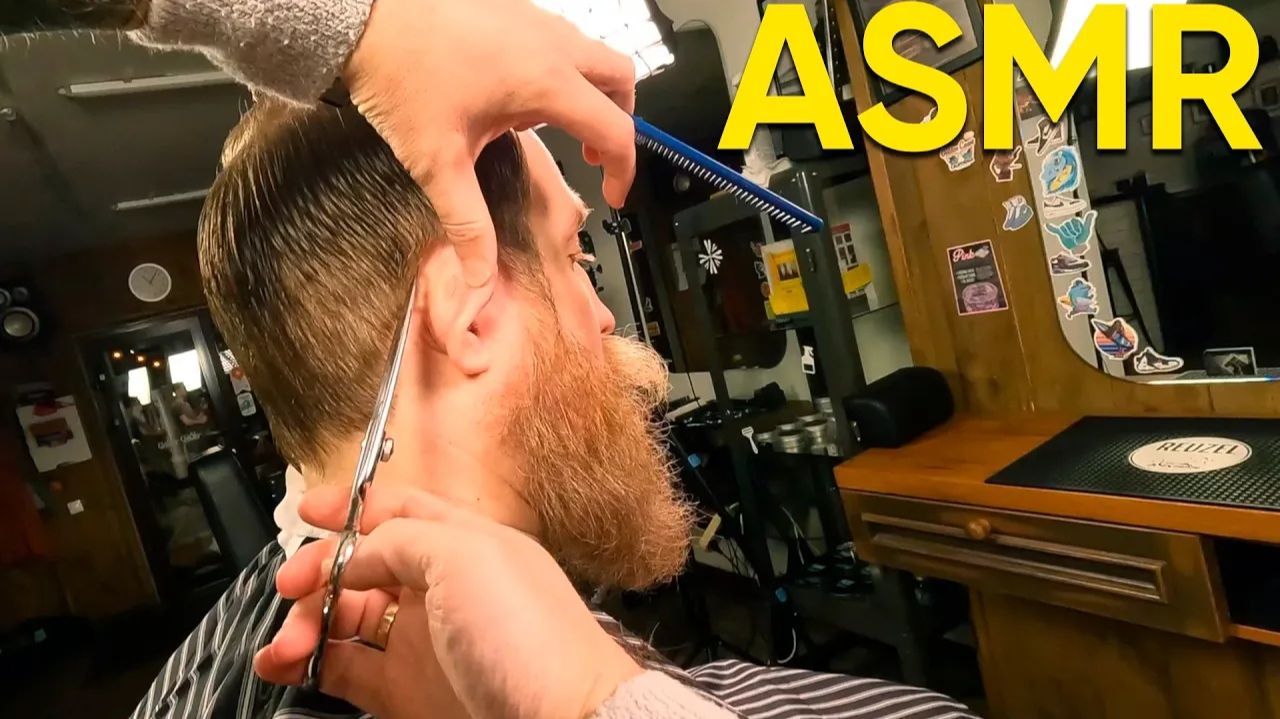 АСМР / ASMR 💈 POV стрижка только ножницами для короля 34 минуты