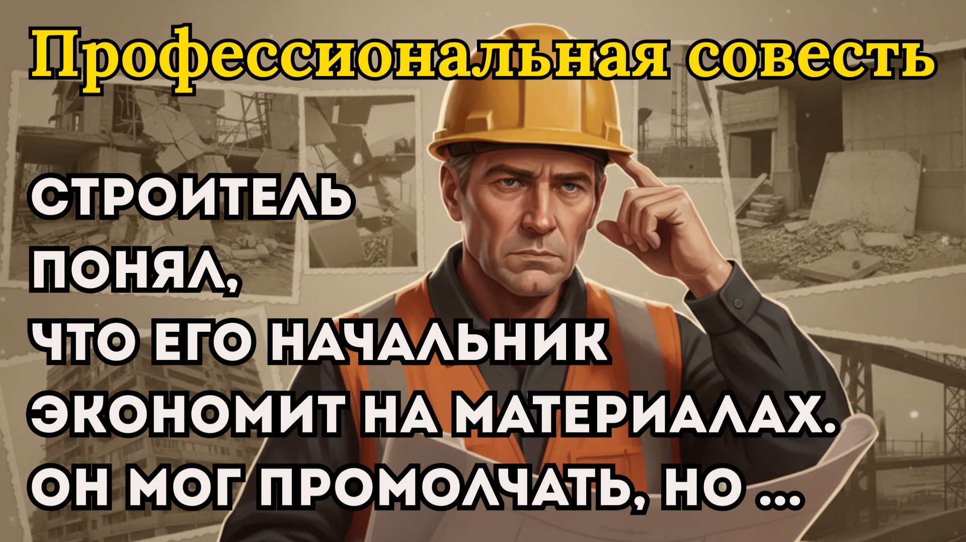Профессиональная совесть. Строитель понял, что начальник экономит на материалах. Он мог промолчать..