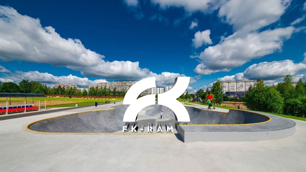 Бетонный скейт парк #FKramps в Зеленограде | Concrete skatepark in Zelenograd, Moscow
