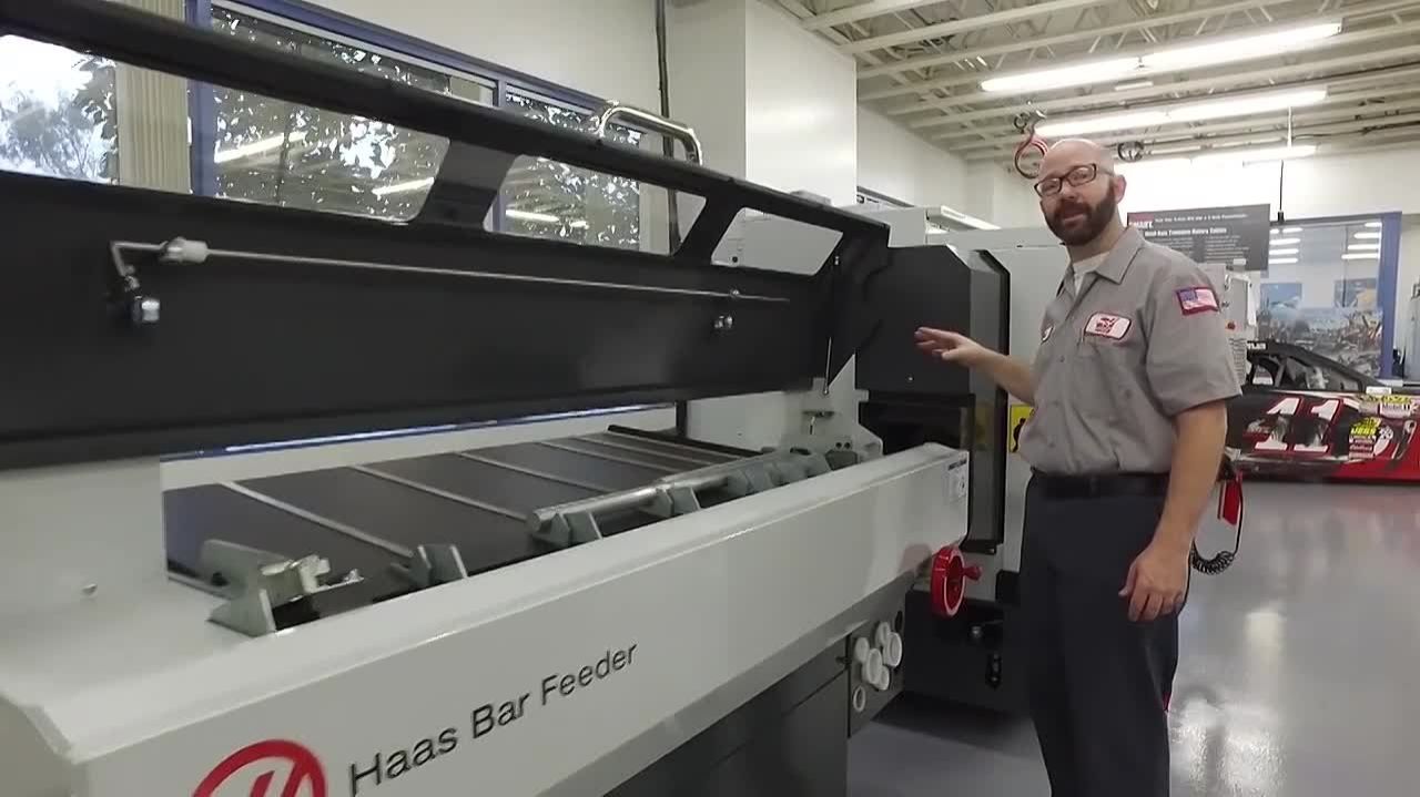 Использование вытягивателя прутка на токарном станке HAAS