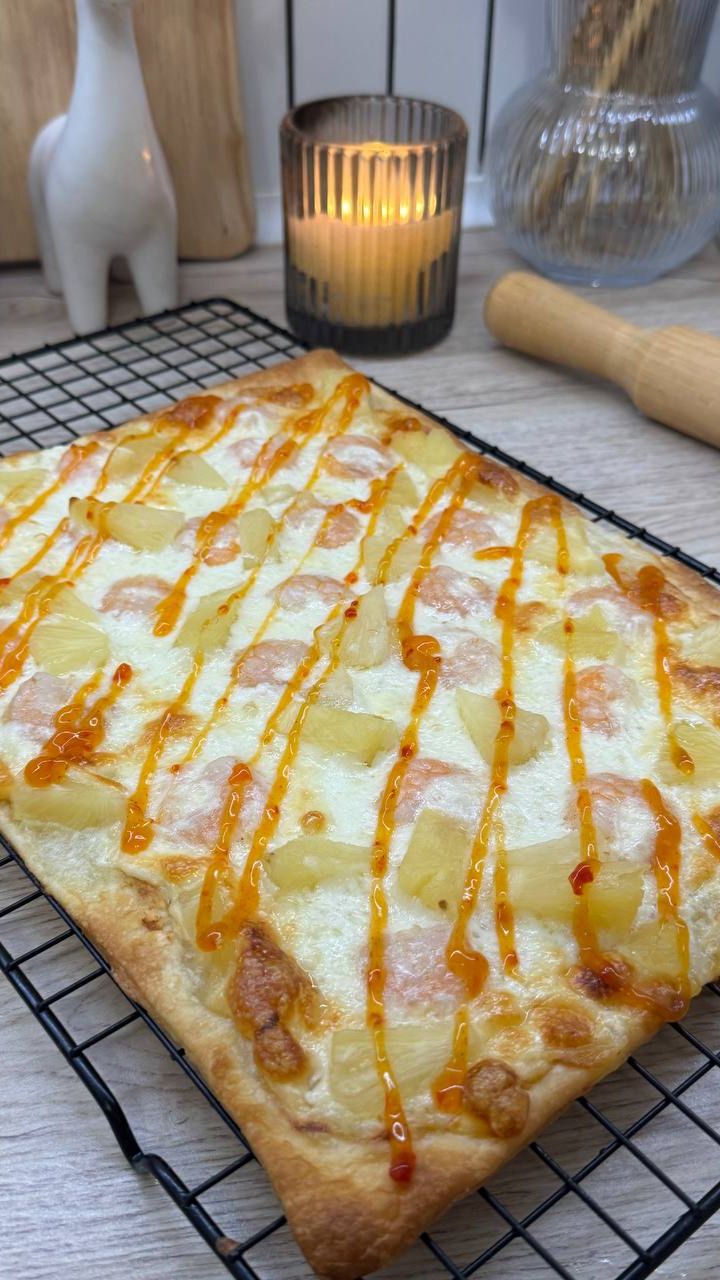 ПИЦЦА с КРЕВЕТКАМИ и АНАНАСОМ! Идеальное и необычное сочетание и нежнейший соус Альфредо за 20 минут