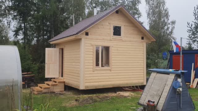 Маленькие бани для дачи из Пестово - цены строительство под ключ в Ленинградской области Бабино-2