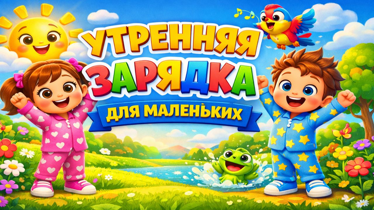 УТРЕННЯЯ ЗАРЯДКА ДЛЯ МАЛЕНЬКИХ | ВЕСЁЛАЯ АНИМАЦИЯ