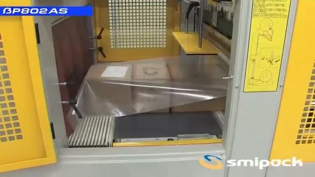 Упаковка товара в ПЭ пленку на гофролотке на SmiPack BP802AS