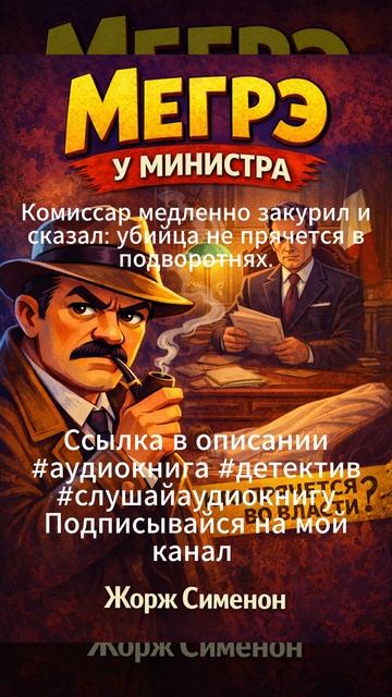 Жорж Сименон   Мегрэ у министра     #аудиокнига #детектив #слушатьаудиокнигу