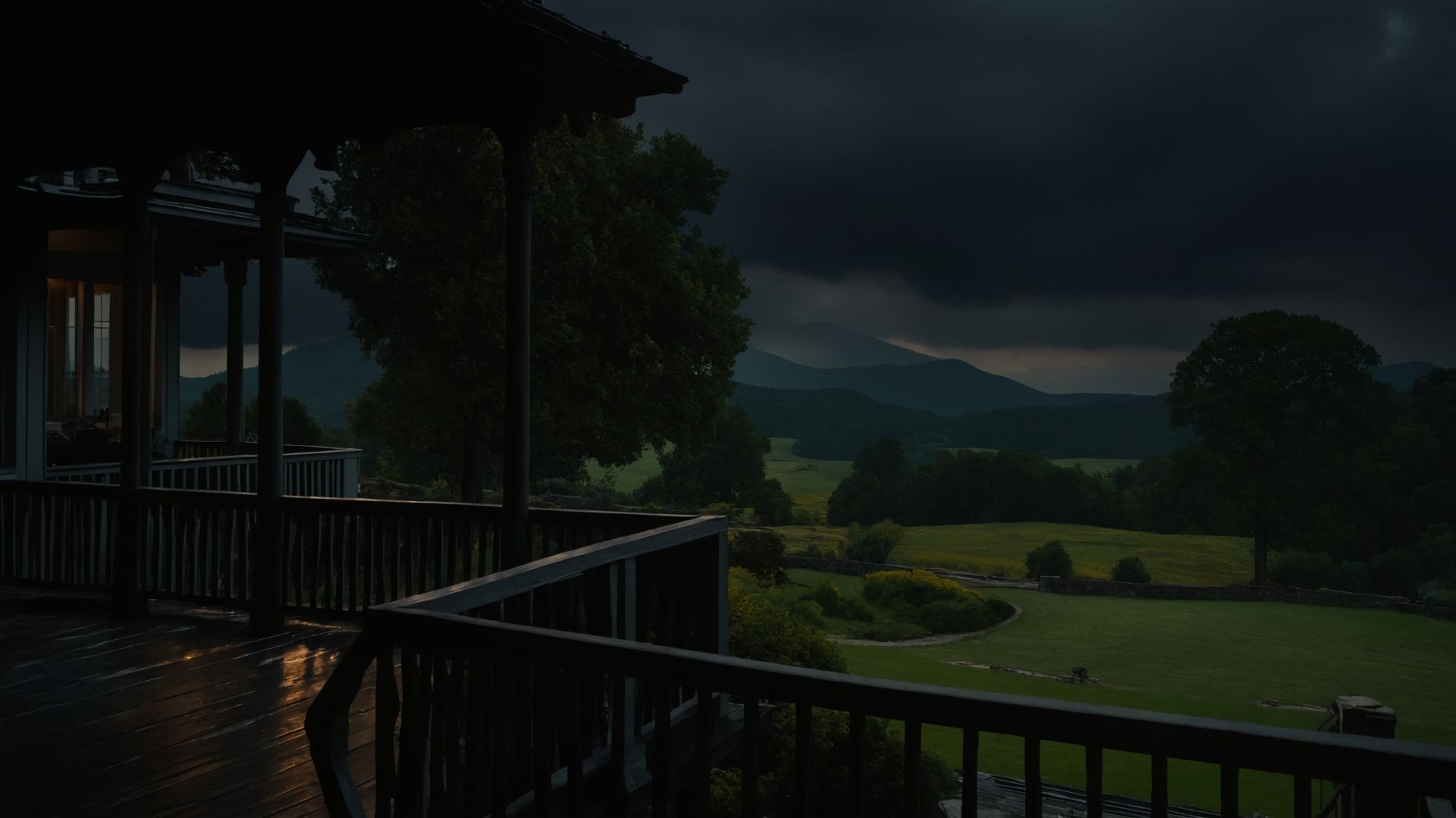 Укройтесь на веранде, когда надвигается буря ⚡Атмосфера ветра и грома для сна — Уют в разгар стихии